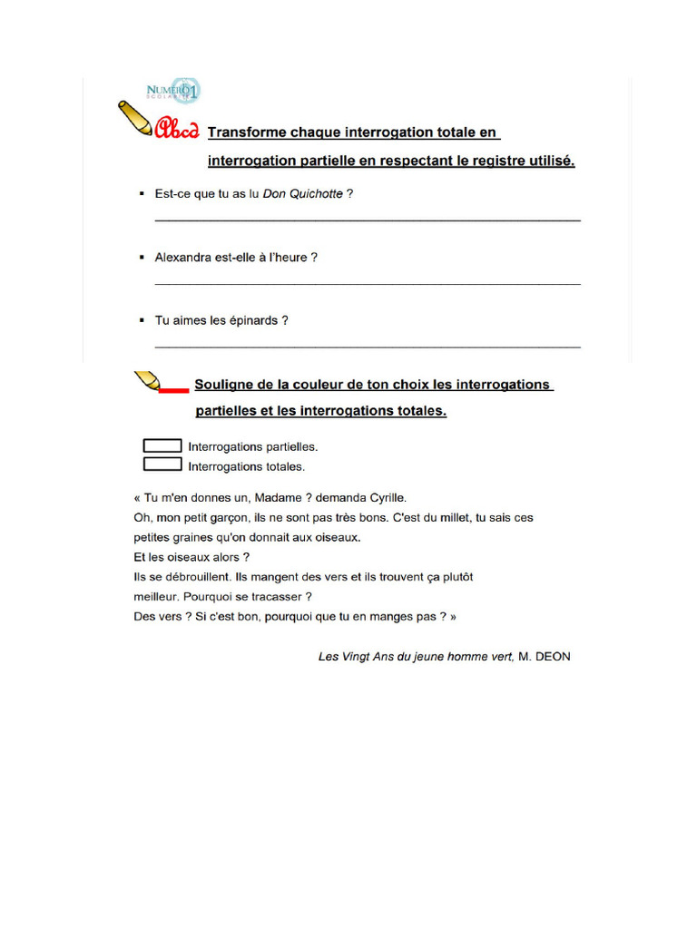 exercices interrogation | PDF