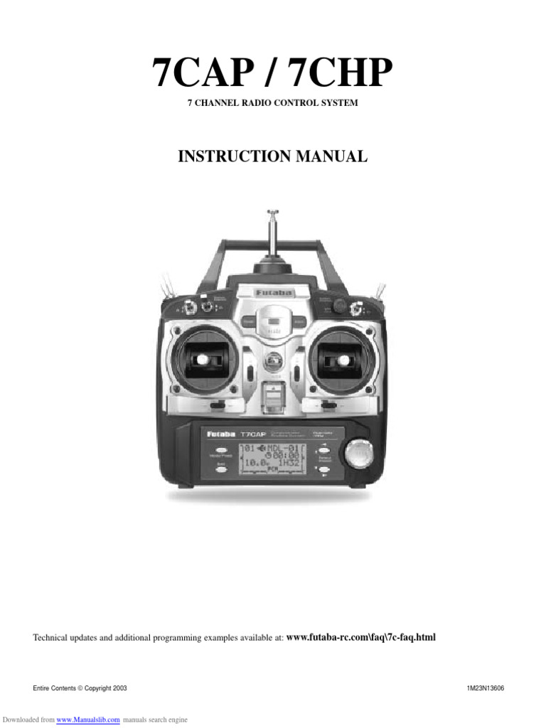 MANUAL CONTROLE DO AEROMODELO FUTABA7cap | PDF | Battery Charger ...