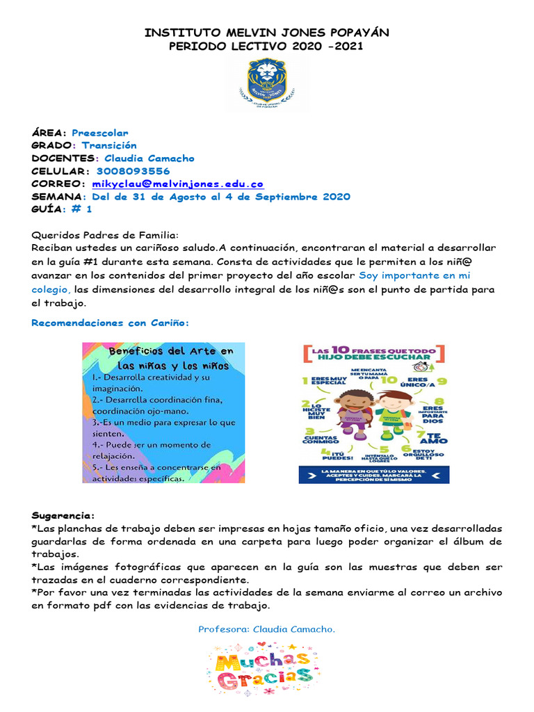 Guía 1 Transición Pdf