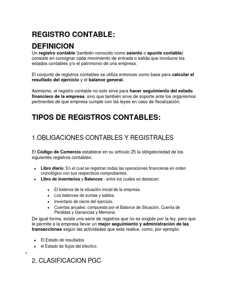 Registro Contable Trabajo | PDF | Contabilidad | Hoja de balance