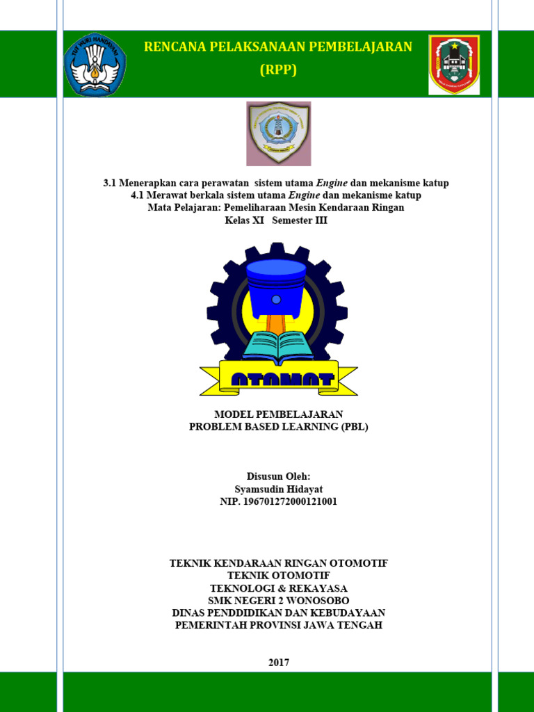 RPP 1 Merawat Sistem Utama Engine Dan Mekanisme Katup | PDF