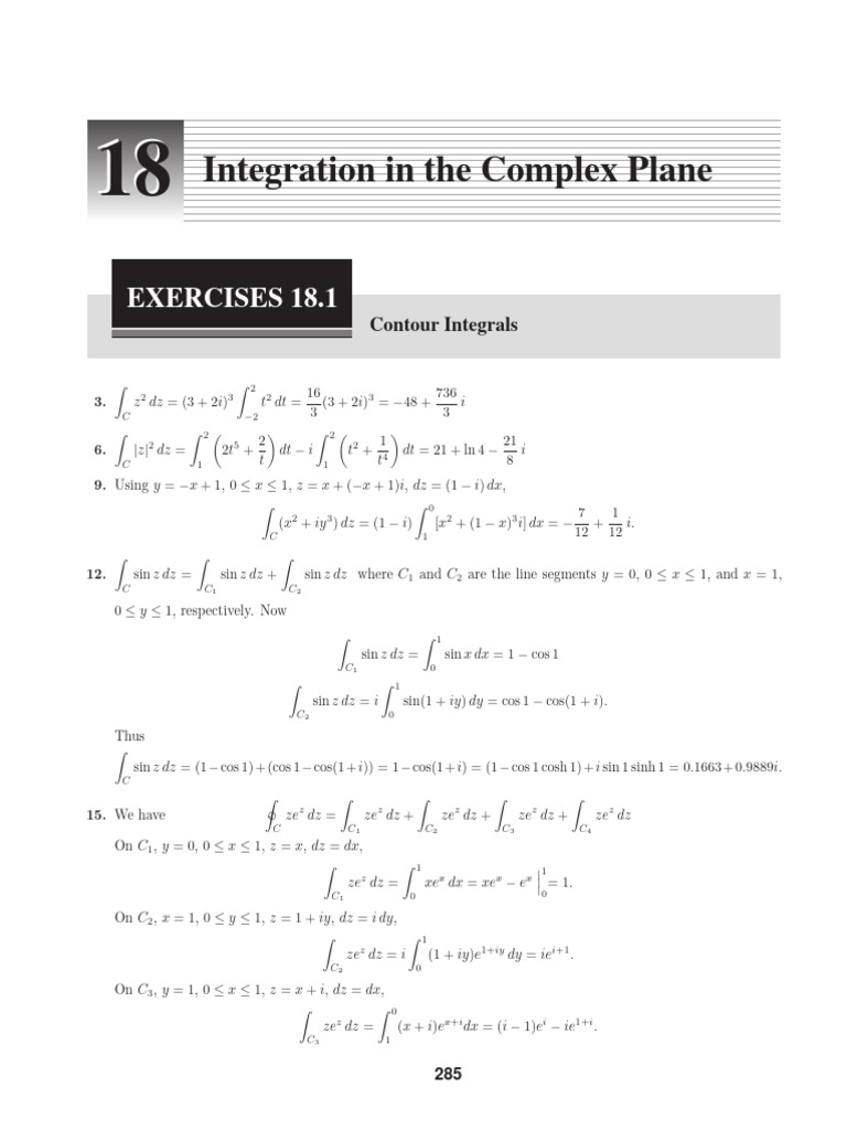 Contour Integrals and Cauchy Theorems | PDF | Calculus | Functions And ...