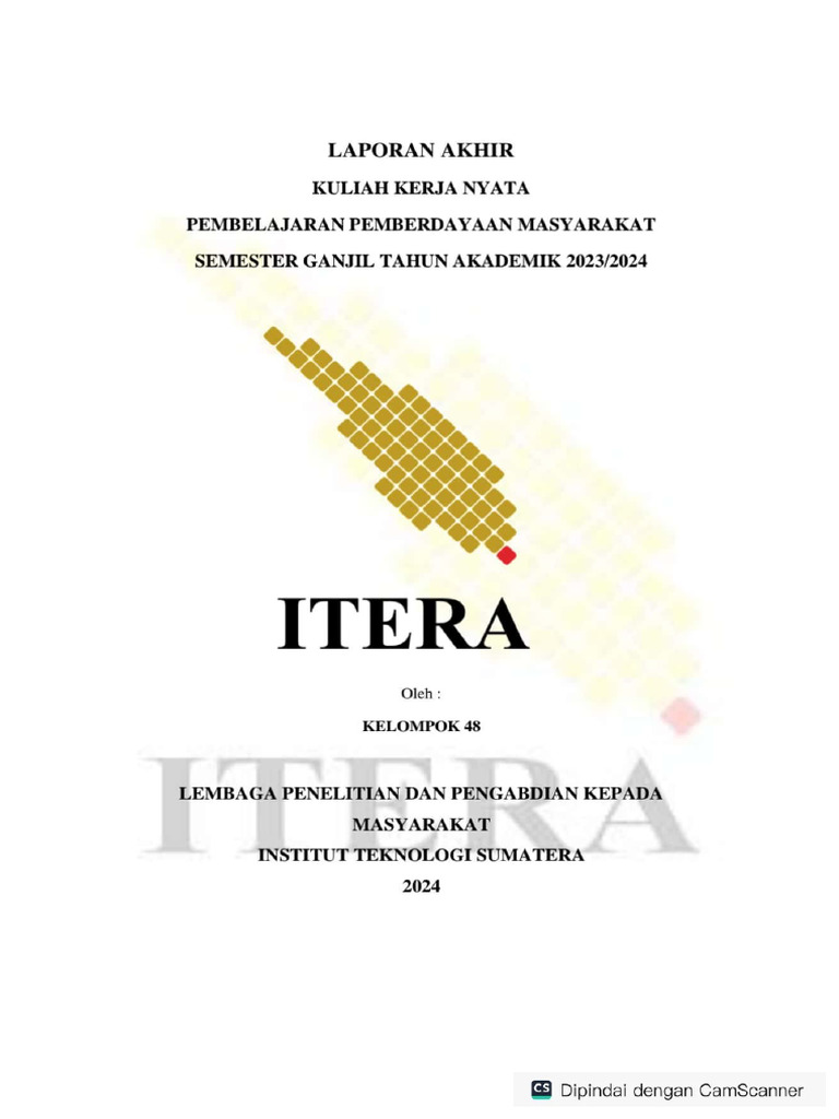 Laporan Akhir Kelompok 48 KKN PPM ITERA | PDF