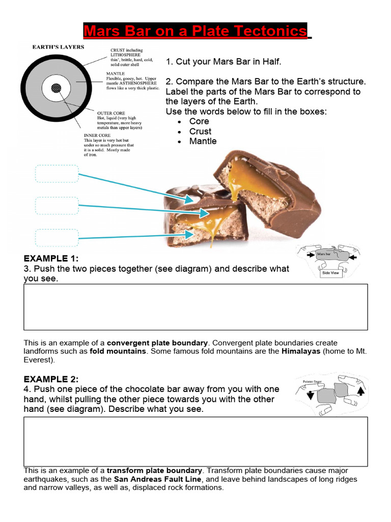 Mars Bar On A Plate Tectonic | PDF | Science & Mathematics