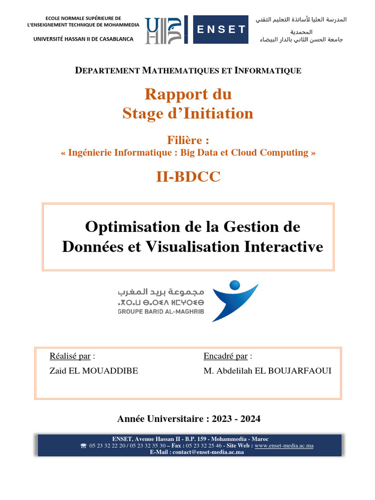 Rapport de Stage en Big Data et Cloud | PDF | Informatique ...