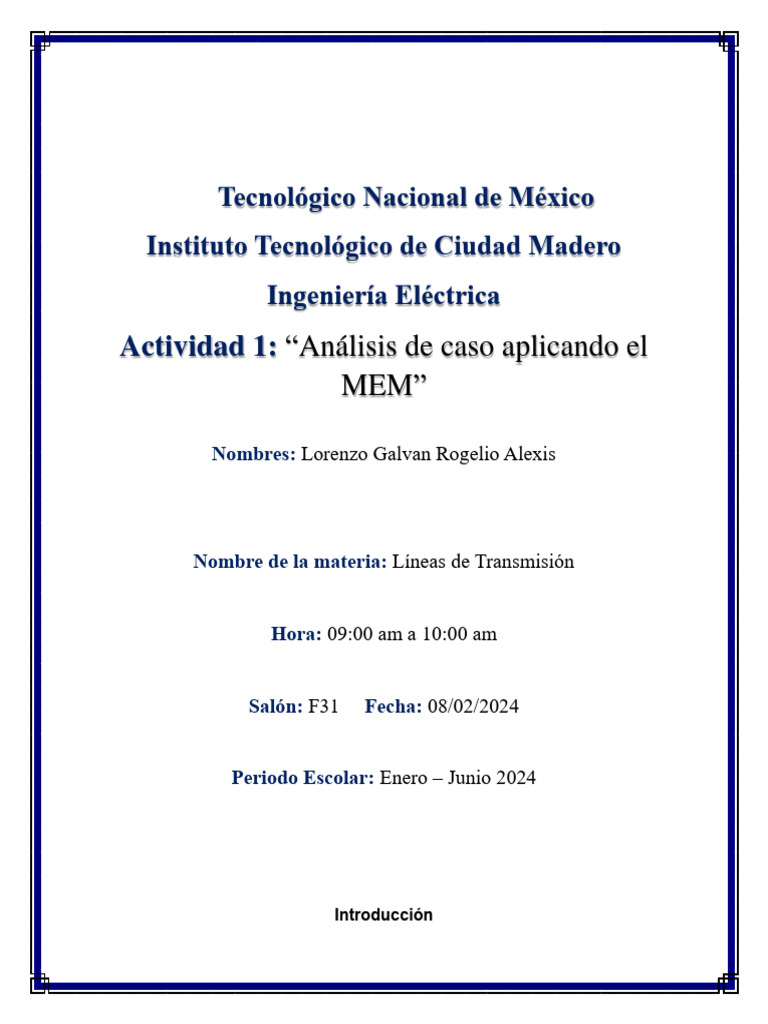Actividad 1 Analisis de Caso Aplicando El MEM | PDF | Ingenieria ...