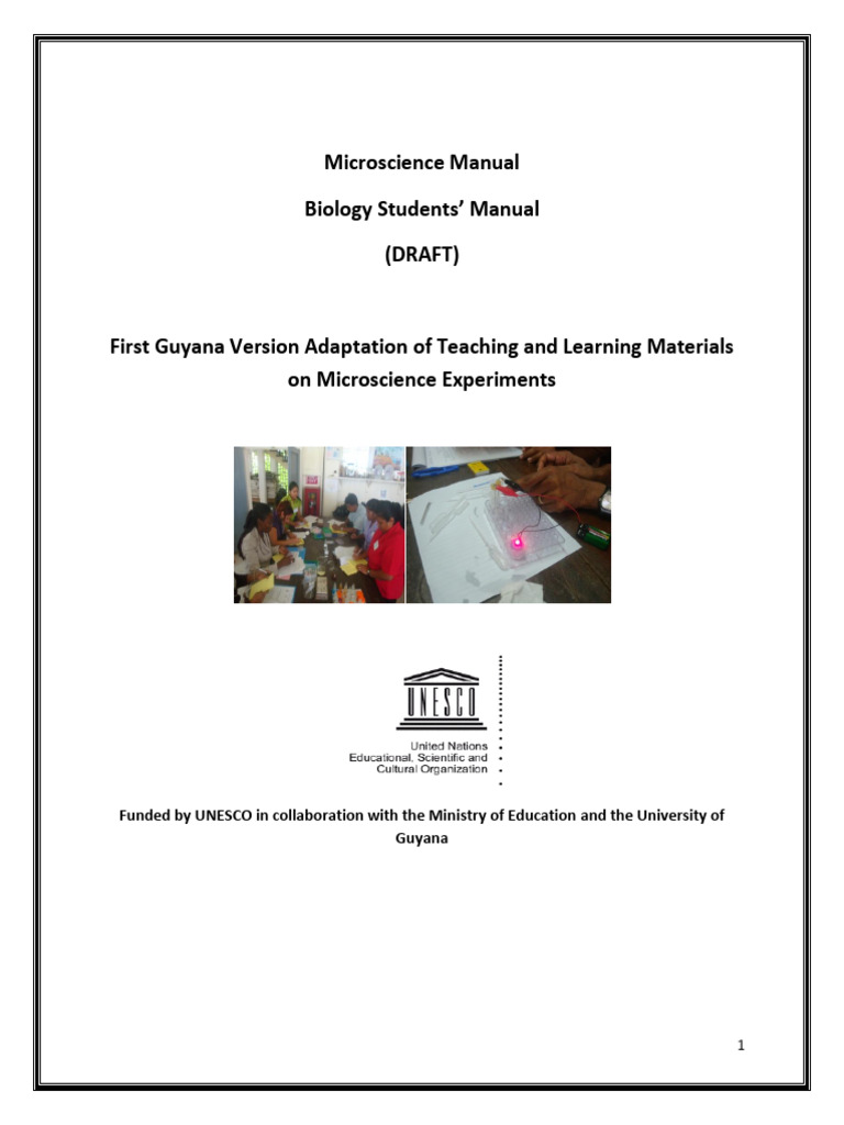 Microscience Experiments for Biology Students | PDF | Spider | Catalase