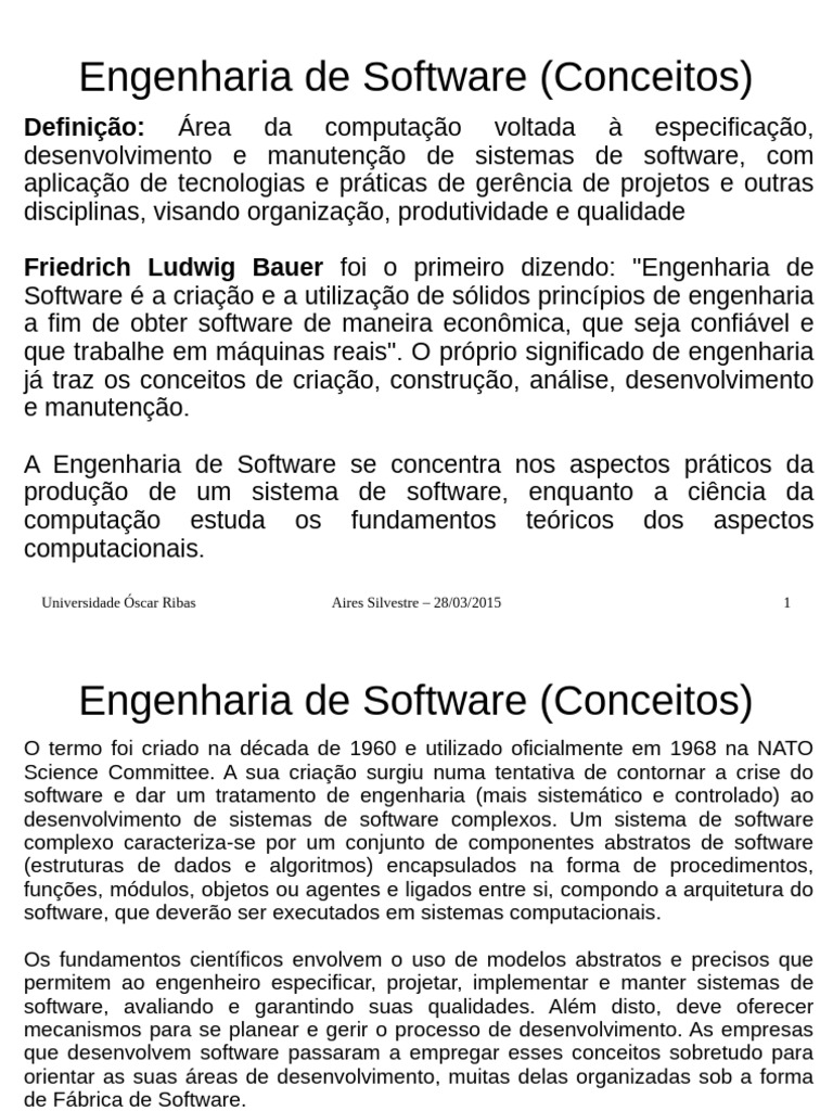 03 Conceitos De Engenharia De Software Pdf Engenharia De Software