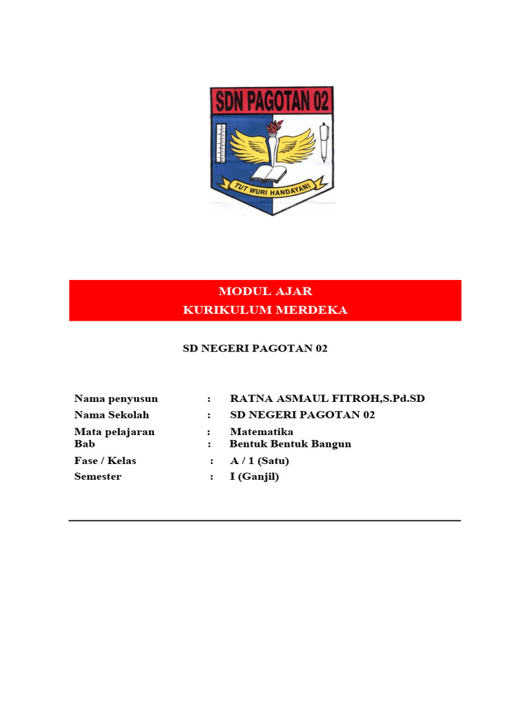 Modul Ajar Matematika - Bangun Datar | PDF | Kesehatan Holistik