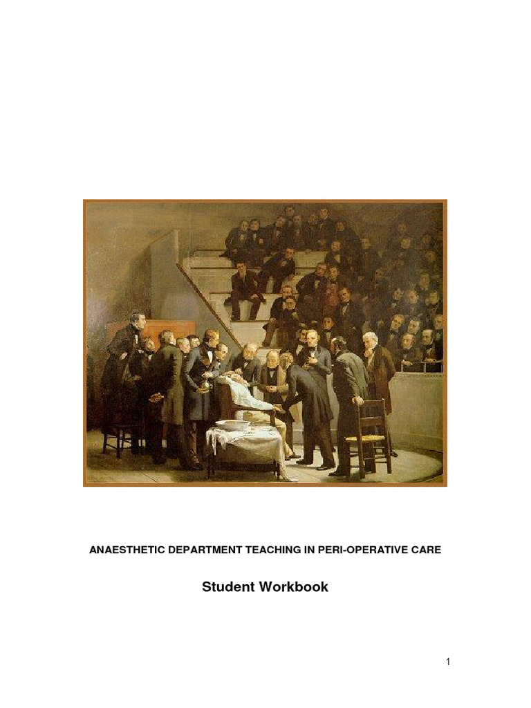 ICC2 (008) Perioperative Care Workbook | PDF | Analgesic | Medical Specialties