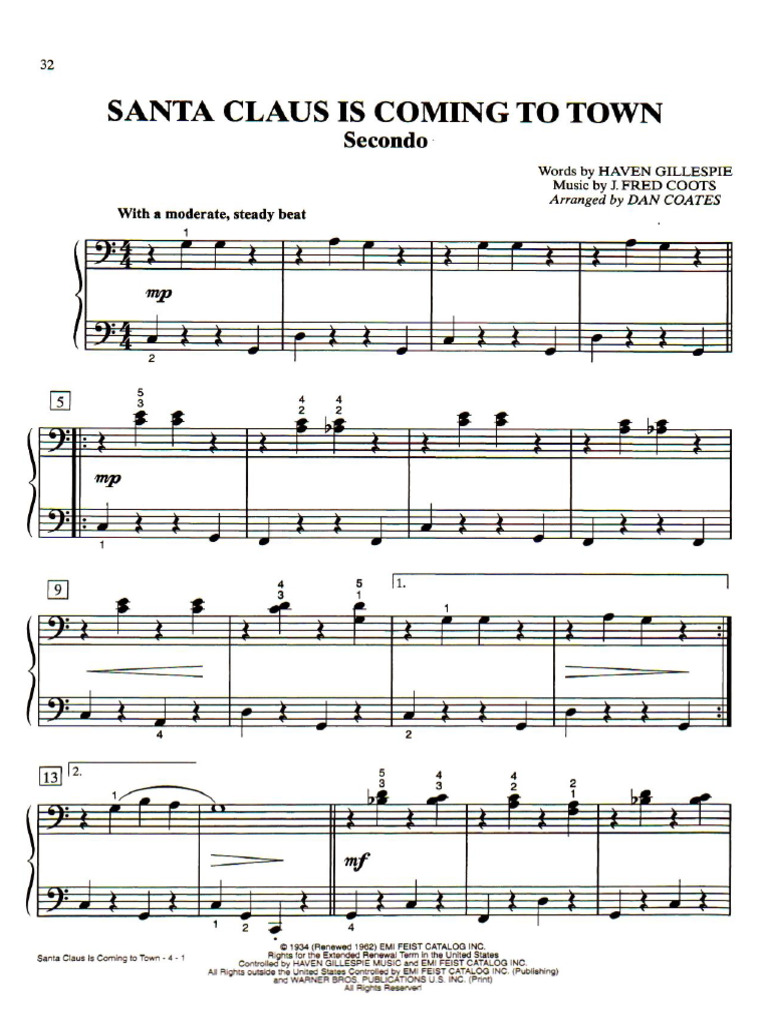 Dan Coates Easy Christmas Duets | PDF