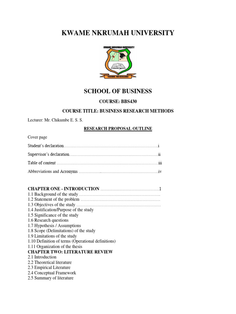 Research Proposal Outline | PDF