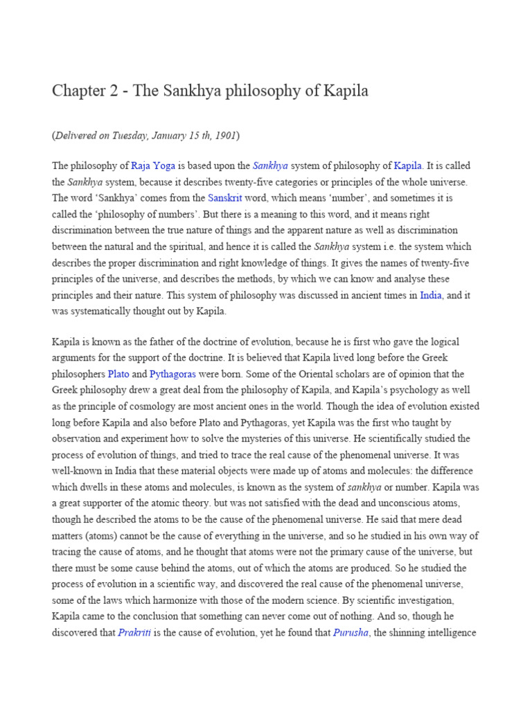 Sankhya Philosophy Explained | PDF | Soul | Āstika