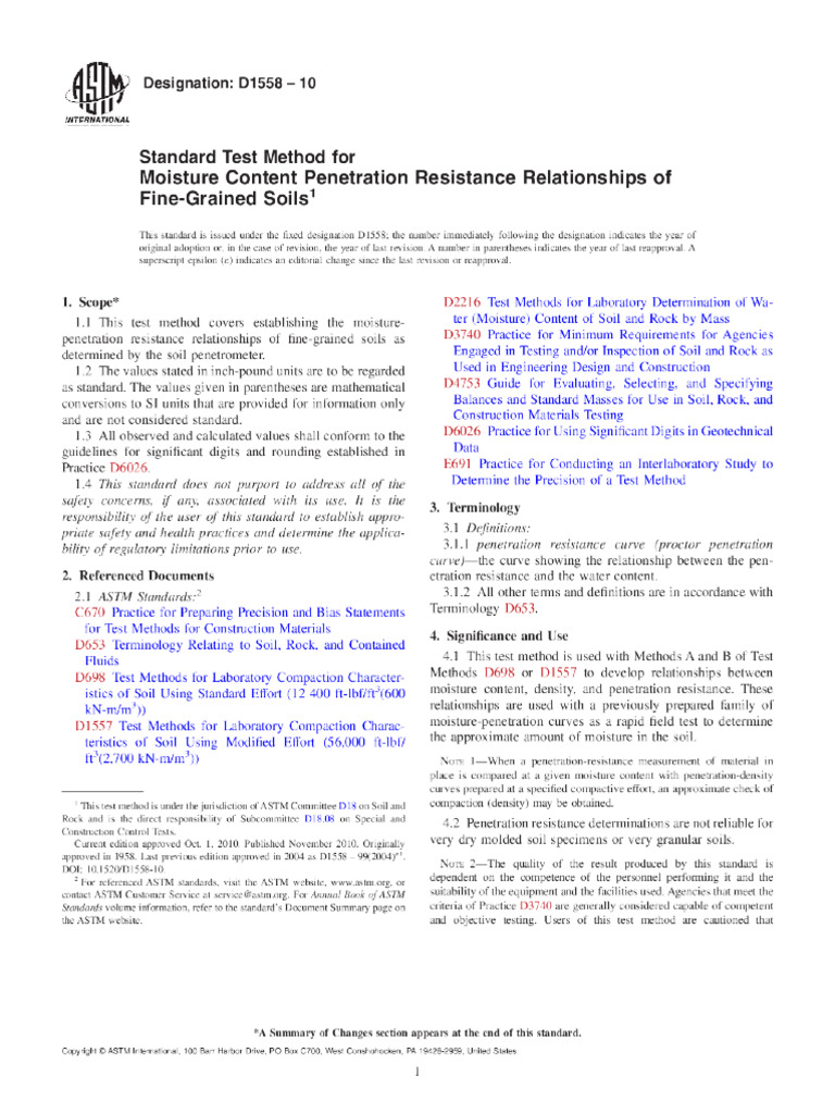 Astm D1558-2010 - 4375 | PDF