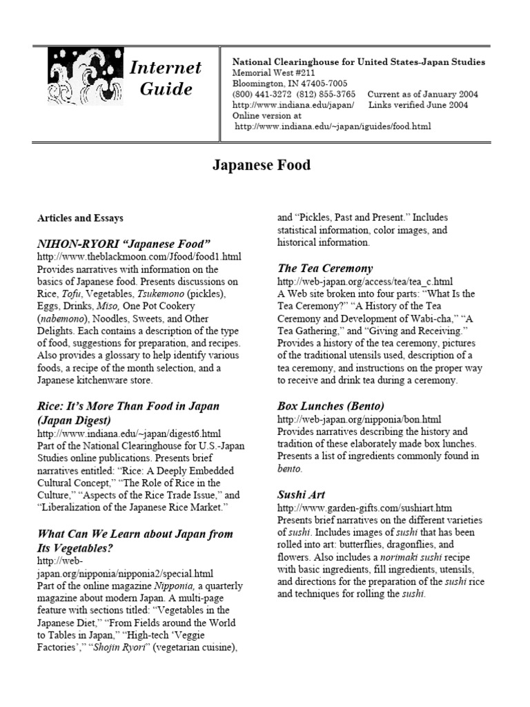 (Ebook PDF) Sushi and Japanse Food Webguide | PDF | Japanese Cuisine ...