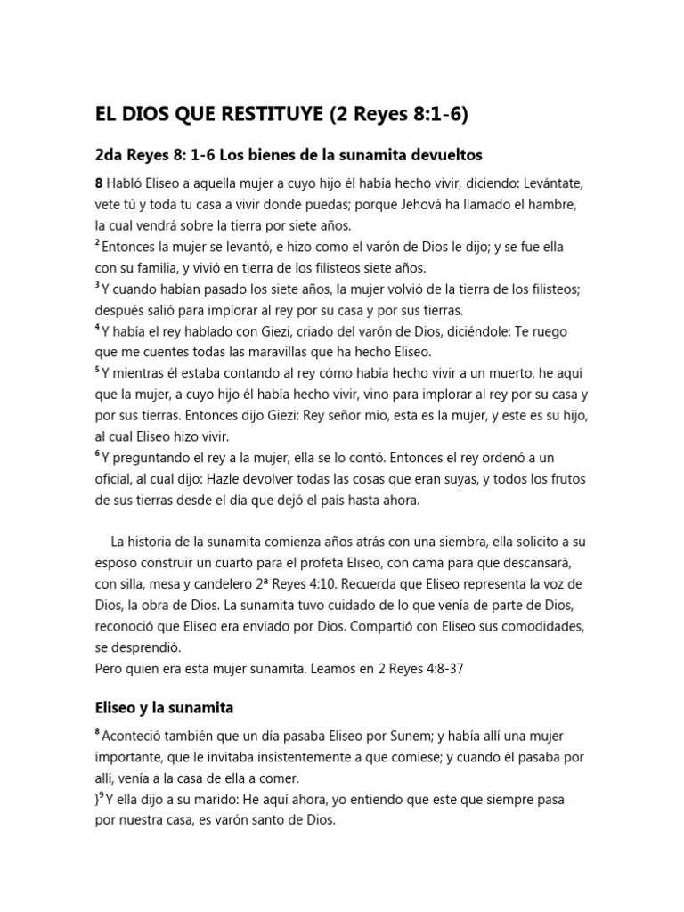 El Dios Que Restituye | PDF | Resurrección | Creencia religiosa y doctrina