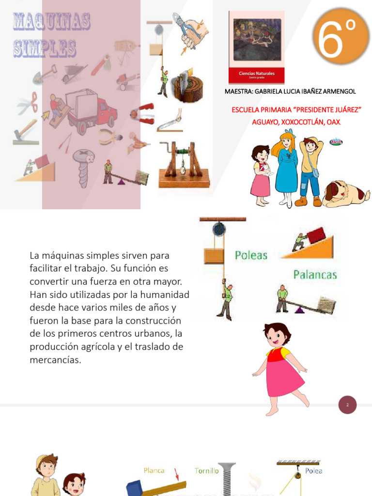 Máquinas Simples para Niños en Primaria | PDF | Ciencias fisicas ...