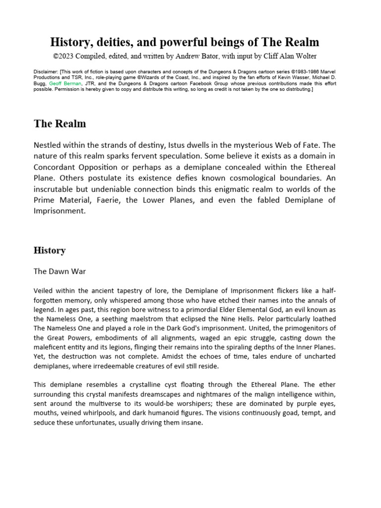 Dwarven Deities and Their Lore | PDF | Dwarf (Dungeons & Dragons)