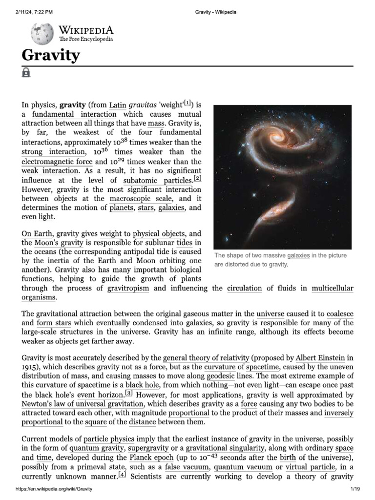 Gravity Part 1 | PDF