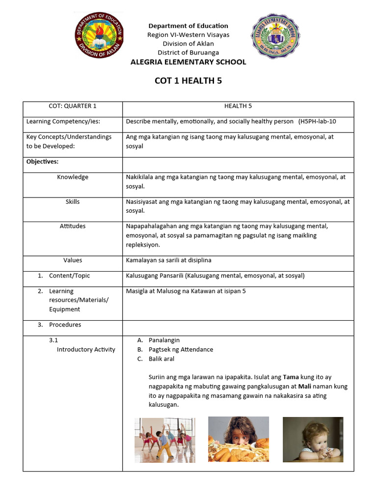 Cot-Q1-Health 5 | PDF