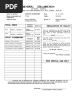U.S. Customs Form: CBP Form 7507 - General Declaration Agriculture ...