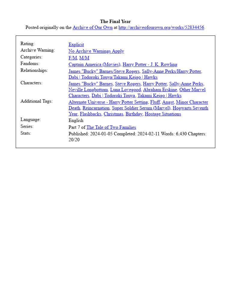 The Final Year | PDF | Magician (Fantasy) | Harry Potter