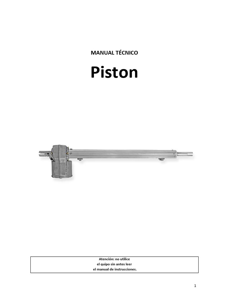 Motor ppa MANUAL TECNICO PISTON | PDF | Tornillo | Ingeniería mecánica