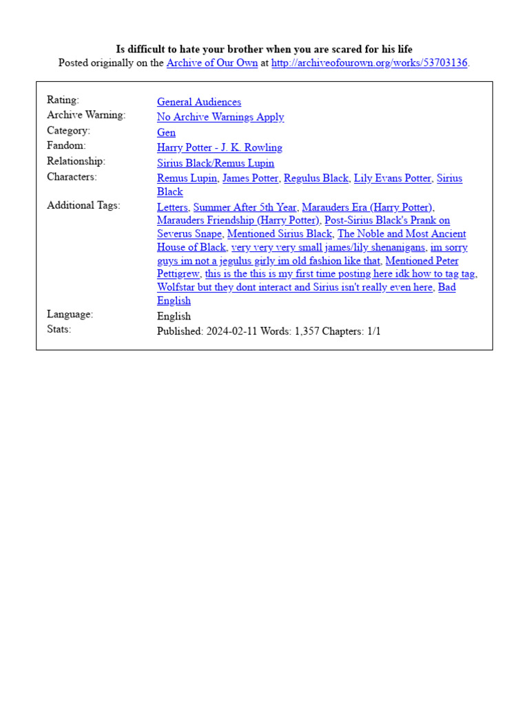 Is Difficult To Hate | PDF | Harry Potter