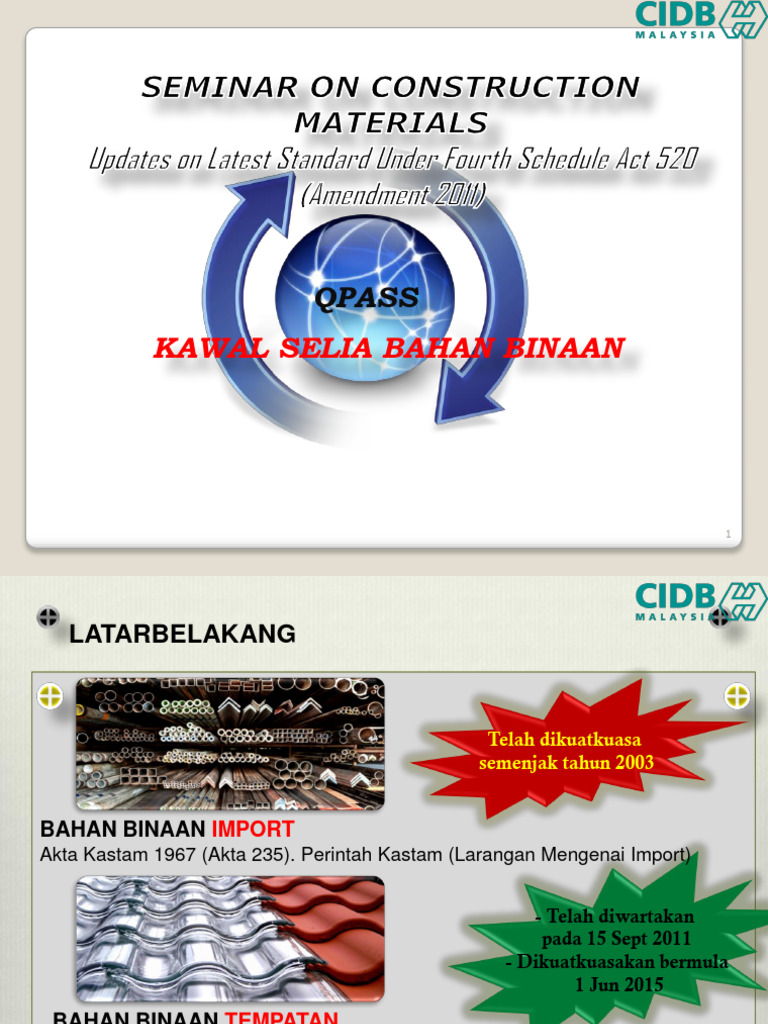 Seminar Cidb Material | PDF