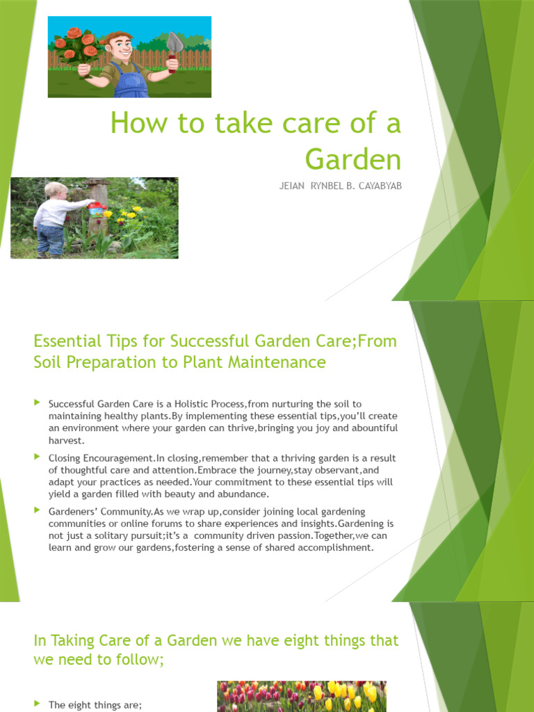 How To Take Care of A Garden | PDF | Soil | Gardens