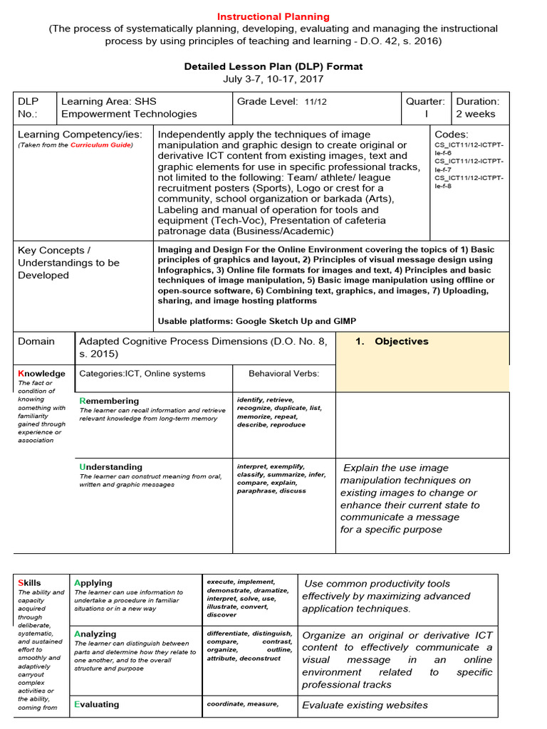 DLP Weeks 5 and 6 | PDF | Educational Assessment | Learning