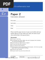 SATs 2024 Math Paper 3 | PDF | Mathematics