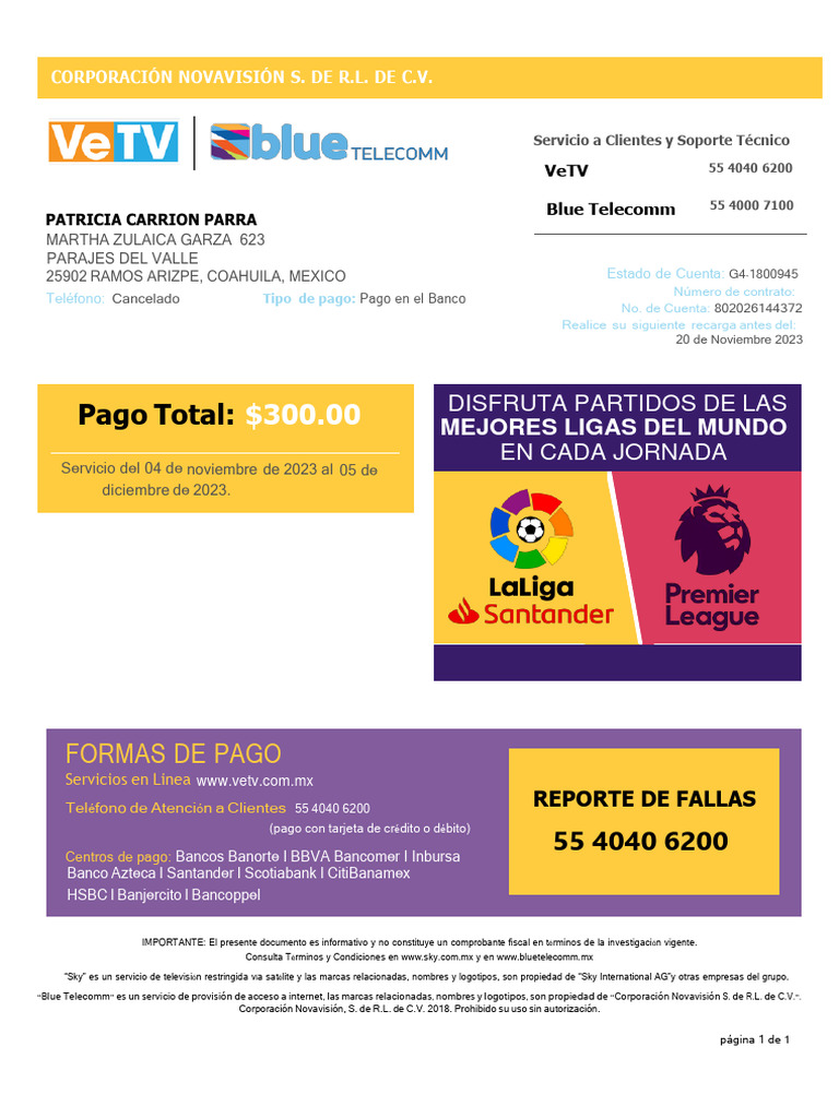 Comprobante de Domicilio Vetv - Patricia Carrion Parra | PDF | Bancario | Bancos