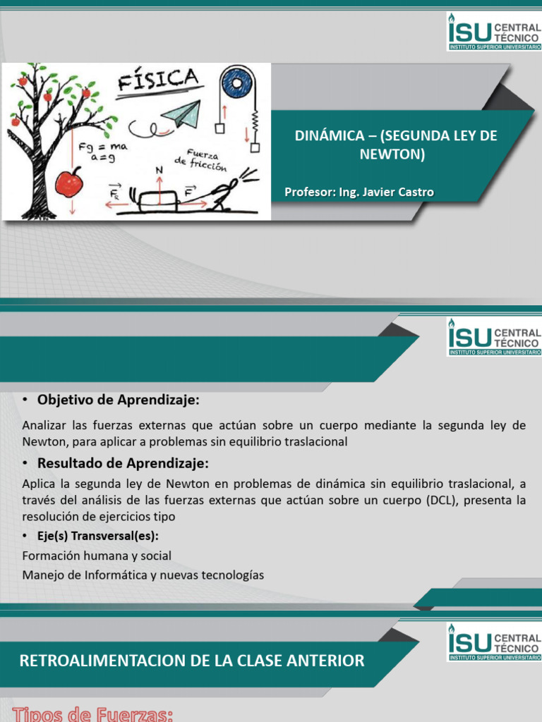 Clase 10 - Fisica Dinámica-2da Ley de Newton Vacio - 2023 II - Reducido Ejer | PDF | Las leyes ...