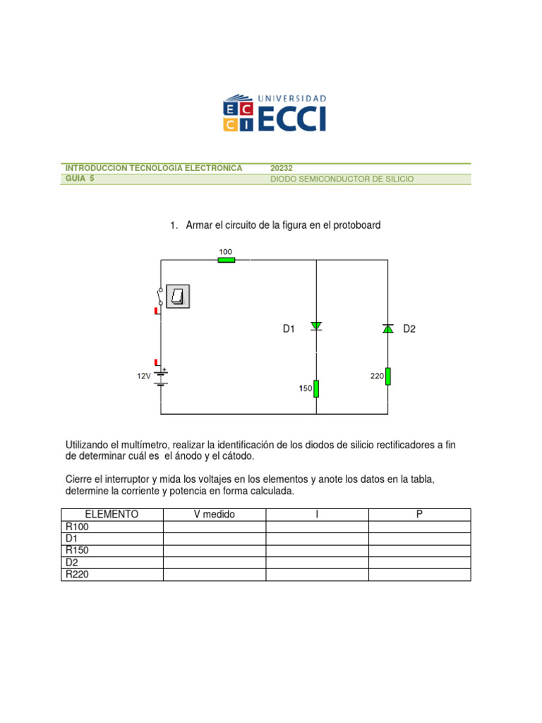 Guia Lab 5 Diodo Rectificador | PDF