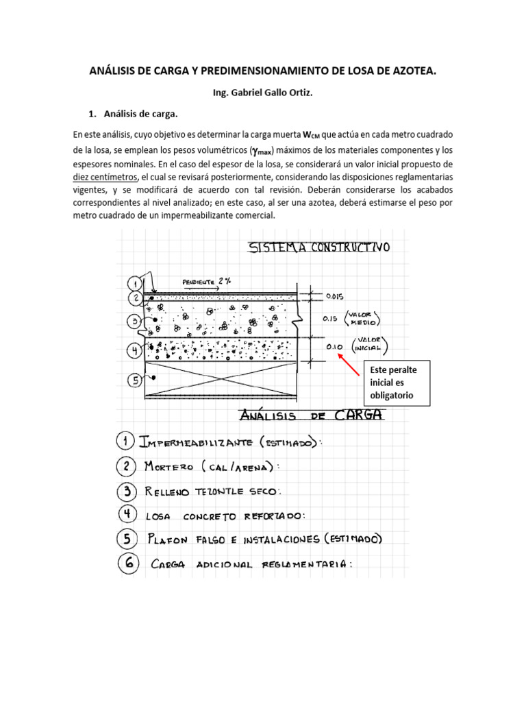 Ac y Pred de Losa de Azotea | PDF | Ciencias fisicas | Física Aplicada e Interdisciplinaria