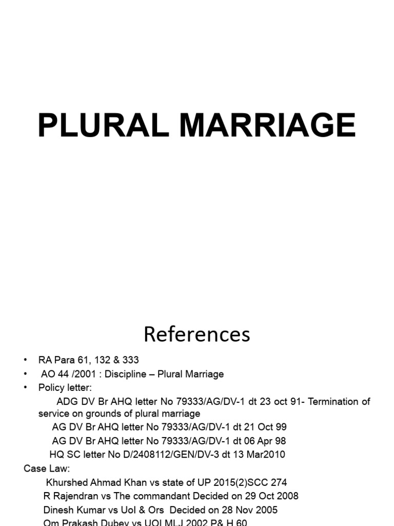 Plural Marriage | Download Free PDF | Social Institutions | Common Law