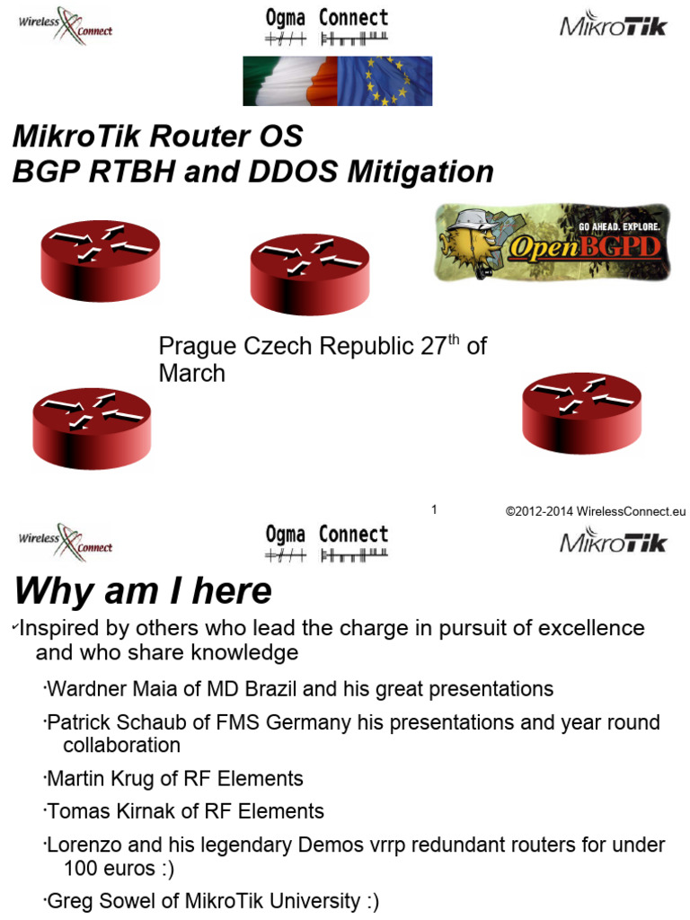 MikroTik Router OS BGP RTBH and DDOS Mitigation (PDFDrive) | PDF | Ip ...