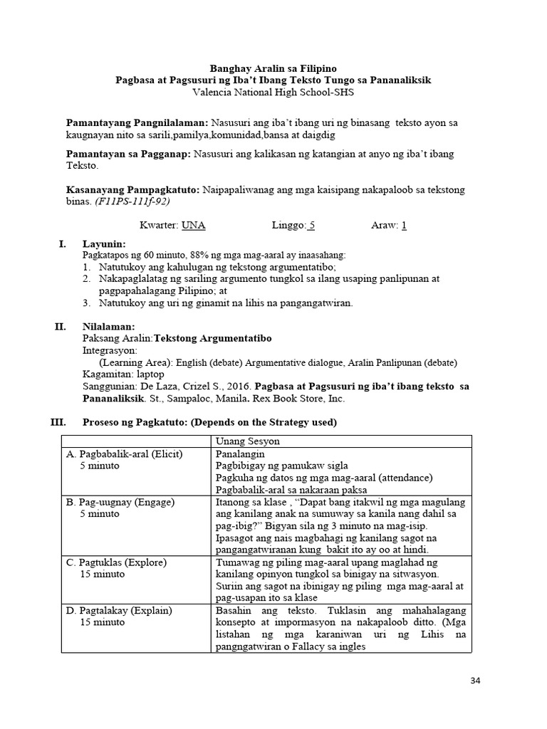 Kwarter 1 - Linggo 5 - Araw 3 | PDF Kwarter 1 - Linggo 5 - Araw 3 | PDF