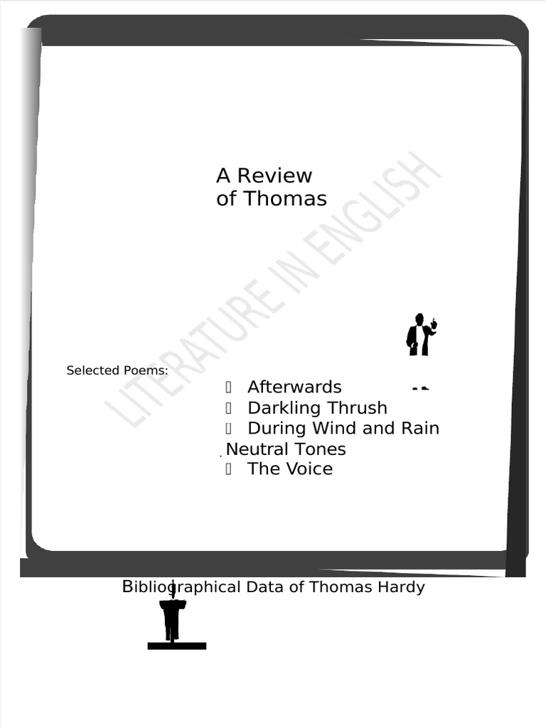 Thomas Hardy: Life and Selected Poems | PDF | Thomas Hardy | Writing