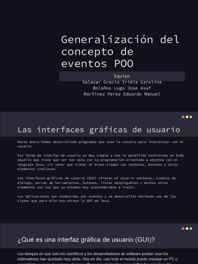 Generalización Del Concepto de Eventos POO | PDF | Programación ...