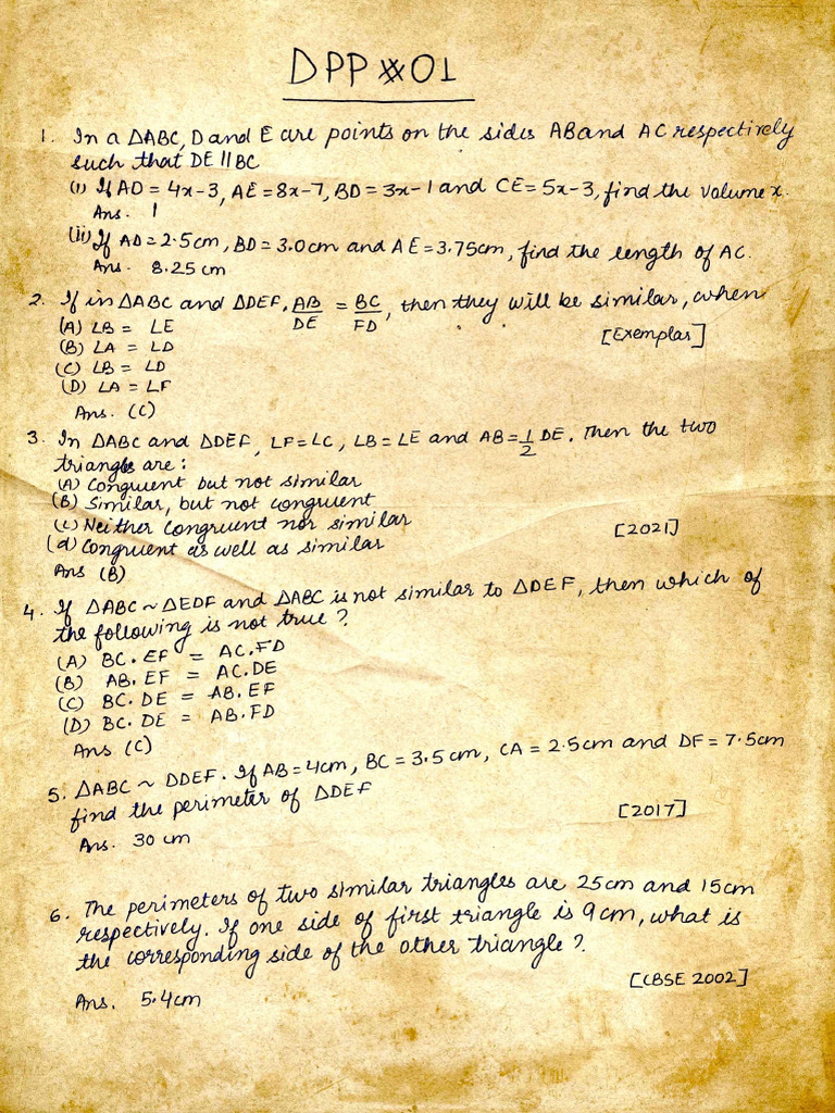 Abhay Batch DPP | PDF