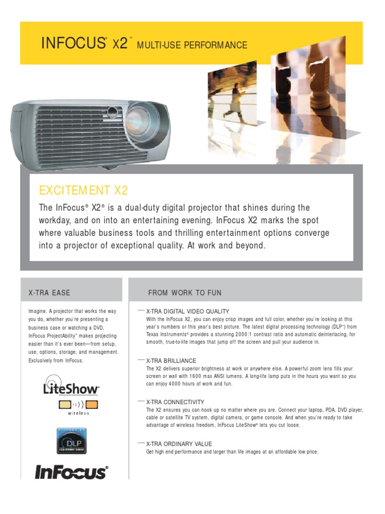 Infocus 2: Excitement X2 | PDF | Video | Television Technology