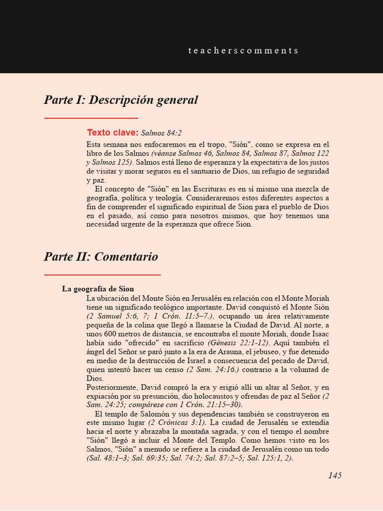Comentario Escuela Sabática | PDF | Salmos | Templo en jerusalén