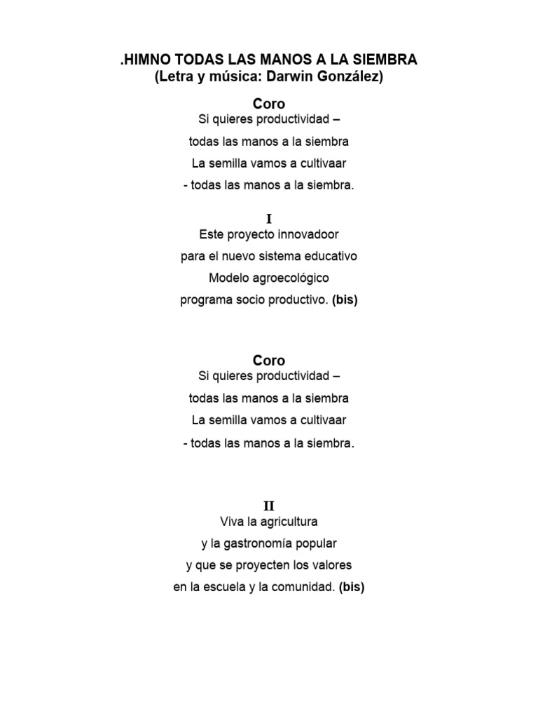Letra Del Himno PTMS | PDF