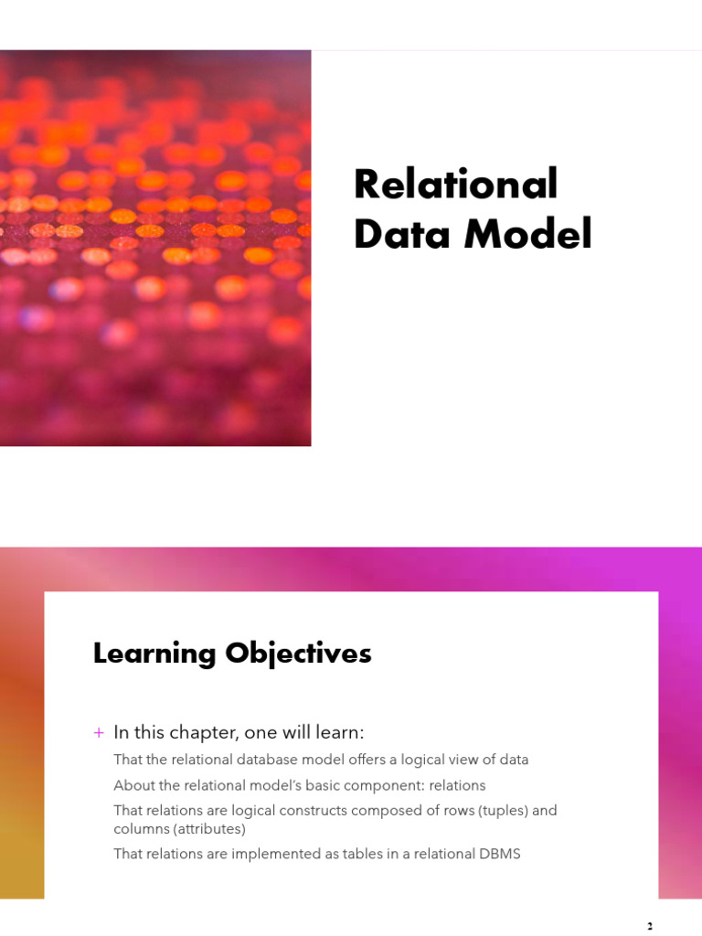 W3 Relational Data Model | PDF | Relational Model | Relational Database