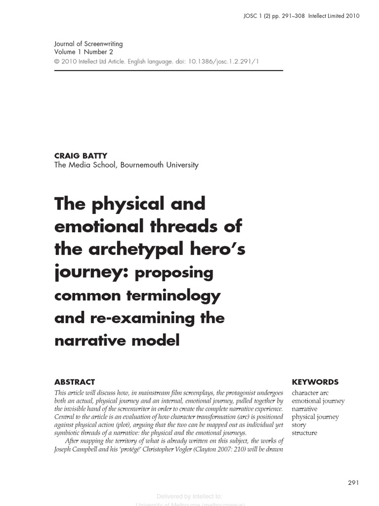 Emotional Threads Heros Journey | PDF | Screenwriting