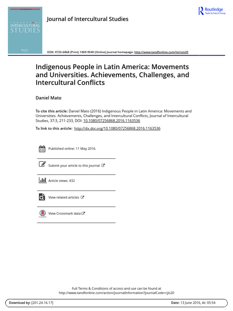 Indigenous People in Latin America Movements and Universities ...
