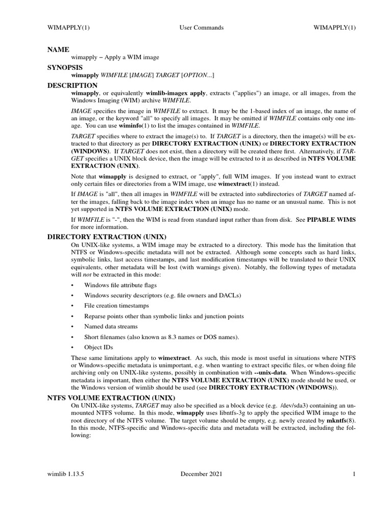 Wim Apply | PDF | File System | Computer File