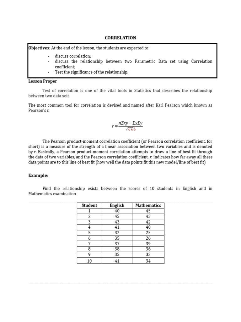 Correlation | PDF | Statistical Significance | Null Hypothesis